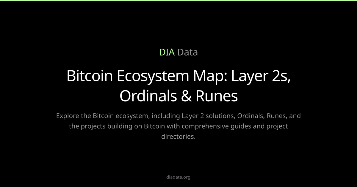 Bitcoin Ecosystem Map: Layer 2s, Ordinals & Runes | DIA Data